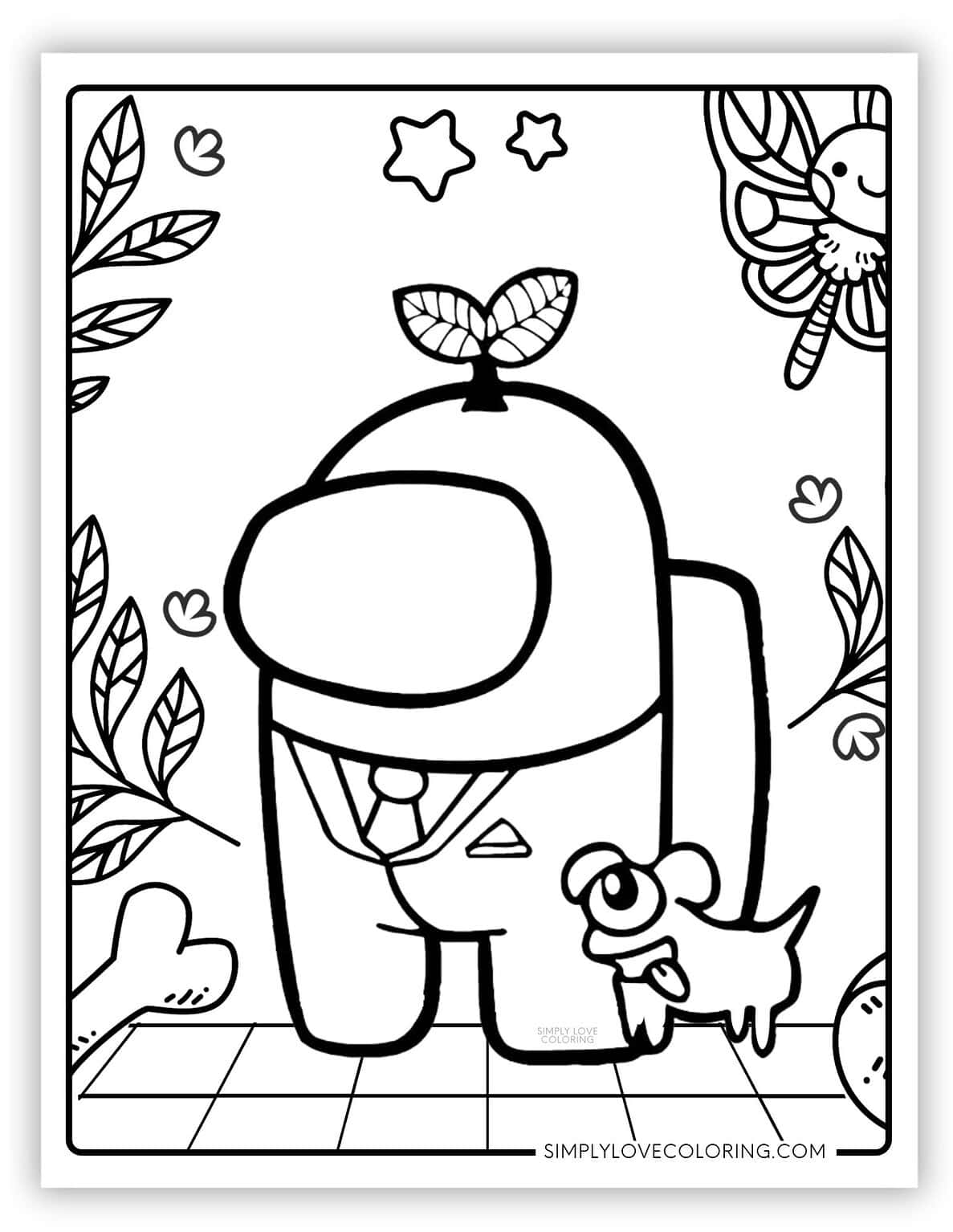Among Us Coloring Pages (Free PDF Printables) - Simply Love Coloring