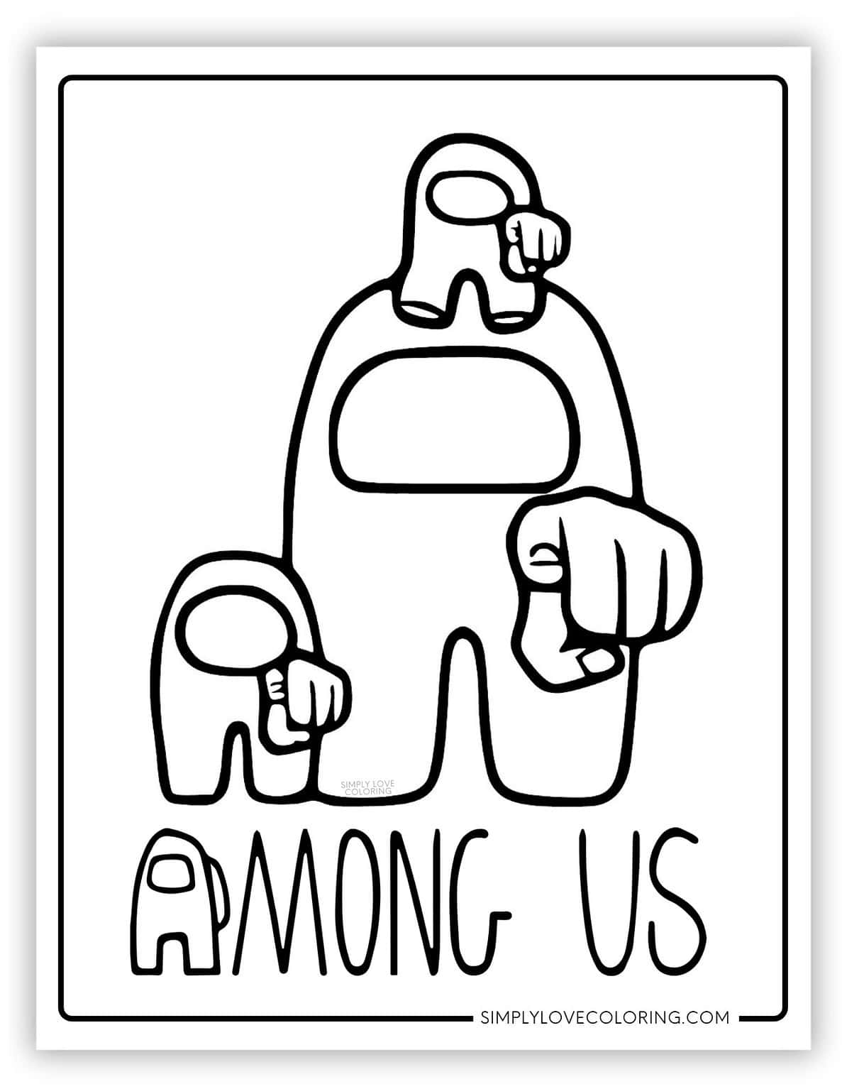Among Us Coloring Pages (Free PDF Printables) - Simply Love Coloring