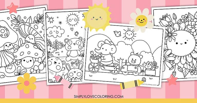 42 Cute Coloring Pages (Free PDF Printables) - Simply Love Coloring