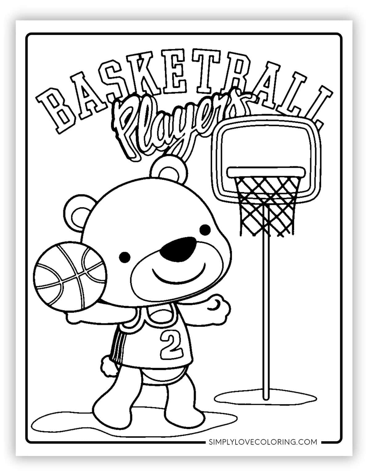 Fun Basketball Coloring Pages (Free PDF Printables) - Simply Love Coloring