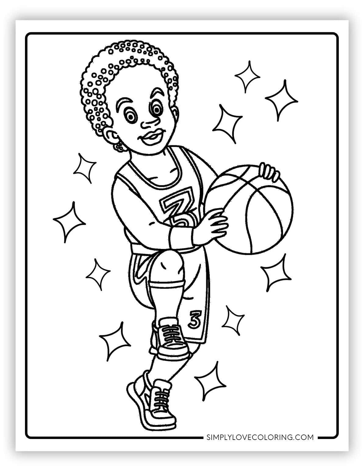 Fun Basketball Coloring Pages (Free PDF Printables) - Simply Love Coloring