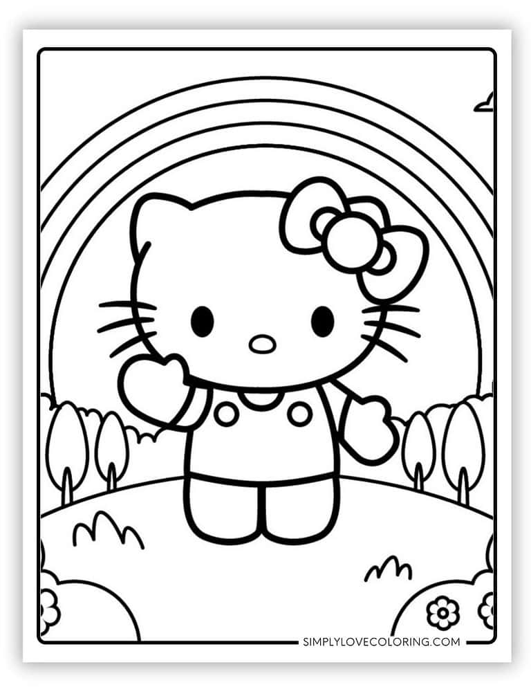 26 Cute Rainbow Coloring Pages (Free PDF Printables) - Simply Love Coloring