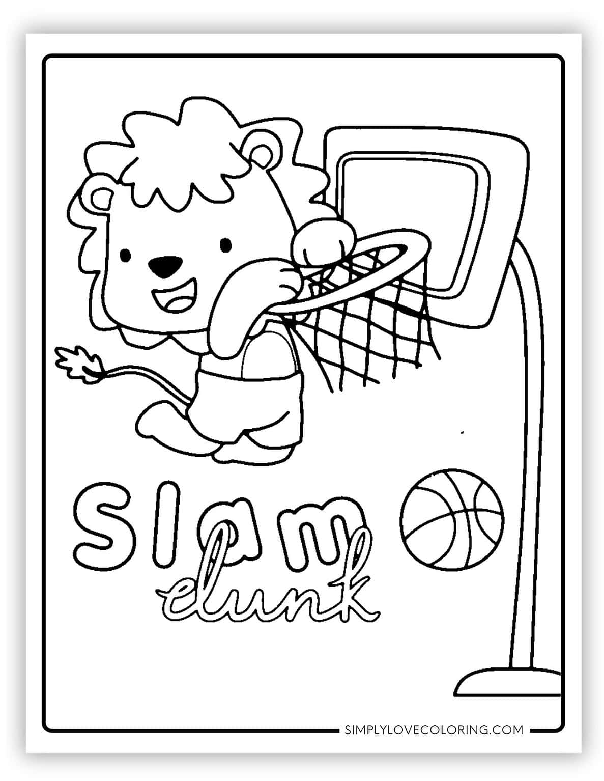 Fun Basketball Coloring Pages (Free PDF Printables) - Simply Love Coloring