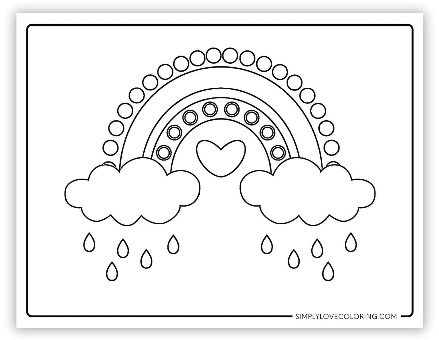 26 Cute Rainbow Coloring Pages (Free PDF Printables) - Simply Love Coloring