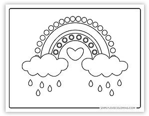 26 Cute Rainbow Coloring Pages (Free PDF Printables) - Simply Love Coloring