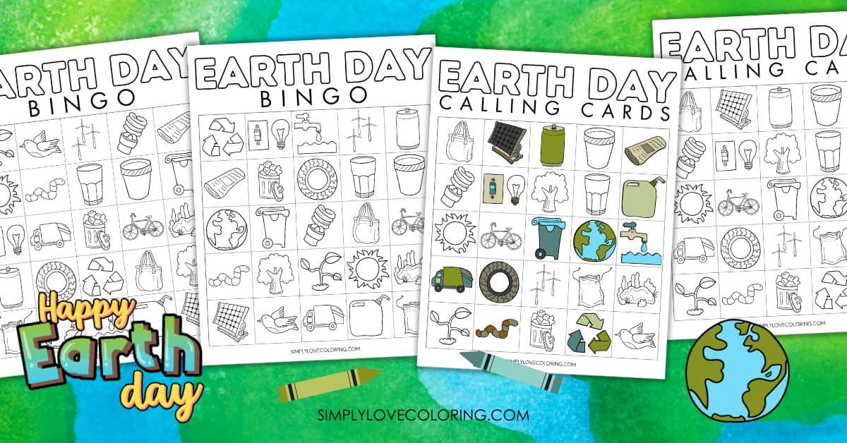 Earth Day Bingo (Free PDF Printables) - Simply Love Coloring