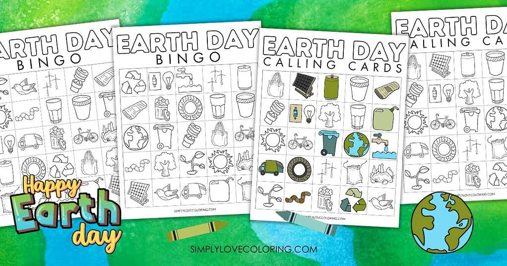 Earth Day Bingo (Free PDF Printables) - Simply Love Coloring