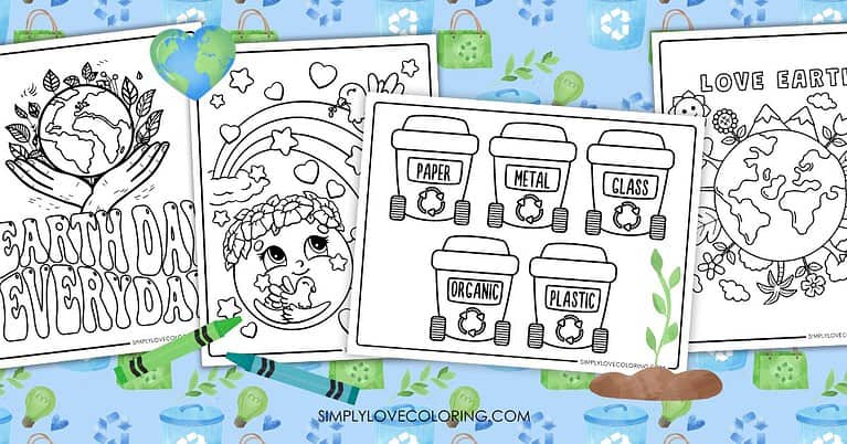 17 Earth Day Coloring Pages (Free PDF Printables) - Simply Love Coloring