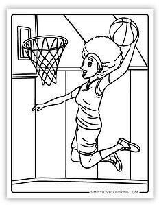 Fun Basketball Coloring Pages (Free PDF Printables) - Simply Love Coloring
