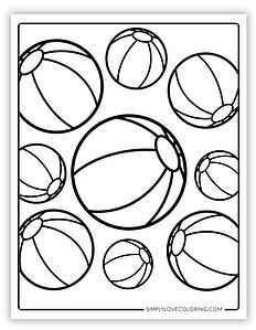 Fun Beach Ball Coloring Pages (Free PDF Printables) - Simply Love Coloring