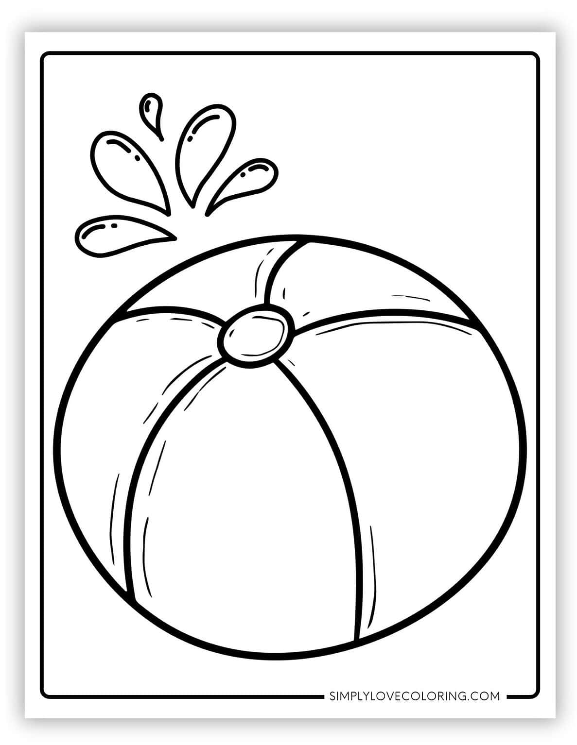 Fun Beach Ball Coloring Pages (Free PDF Printables) - Simply Love Coloring