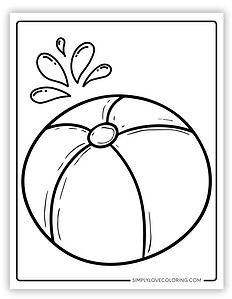 Fun Beach Ball Coloring Pages (Free PDF Printables) - Simply Love Coloring