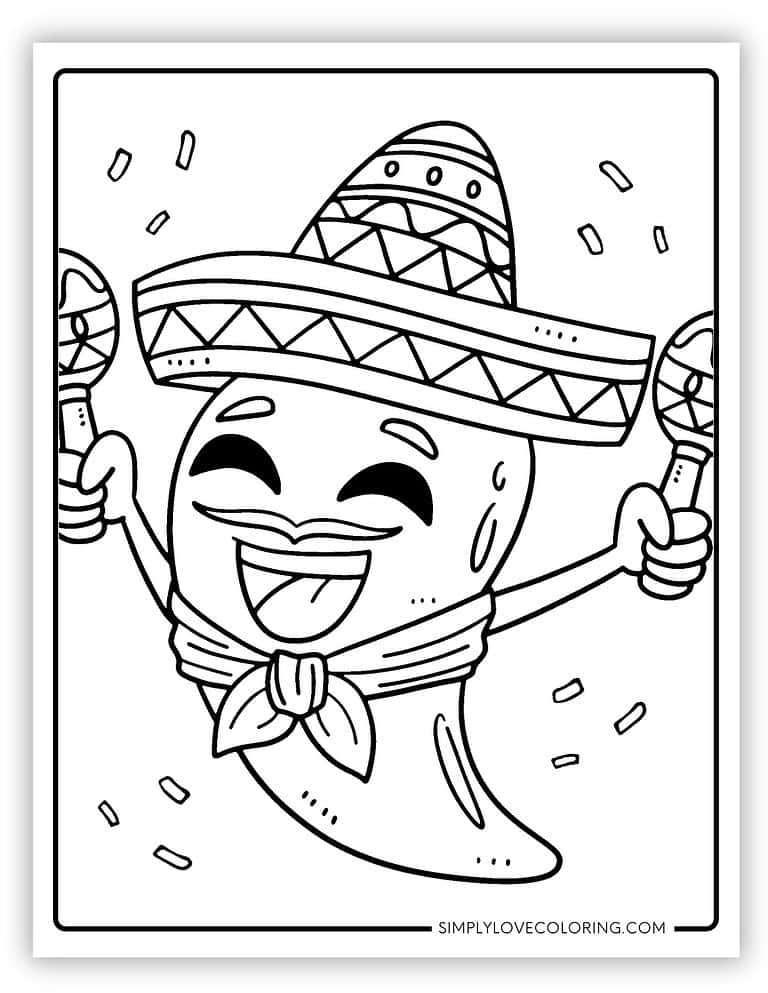 19 Fun Cinco de Mayo Coloring Pages (Free PDF Printables) - Simply Love ...