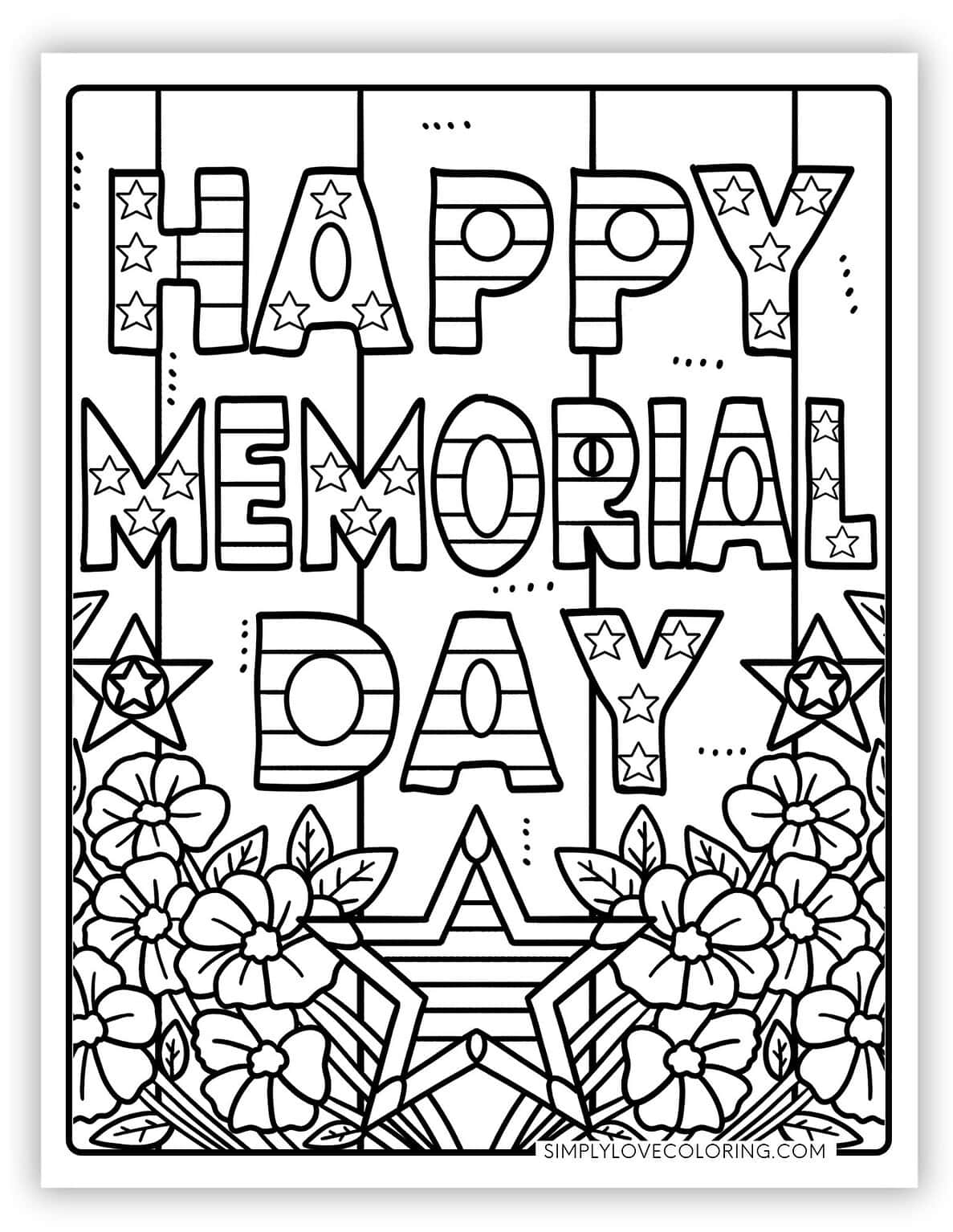 Memorial Day Coloring Pages (Free PDF Printables) - Simply Love Coloring