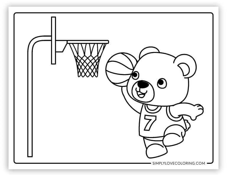 Fun Basketball Coloring Pages (Free PDF Printables) - Simply Love Coloring
