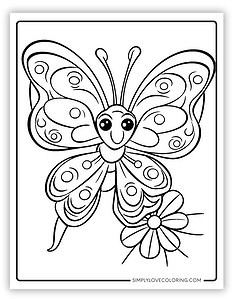 24 Cute Butterfly Coloring Pages (Free PDF Printables) - Simply Love ...