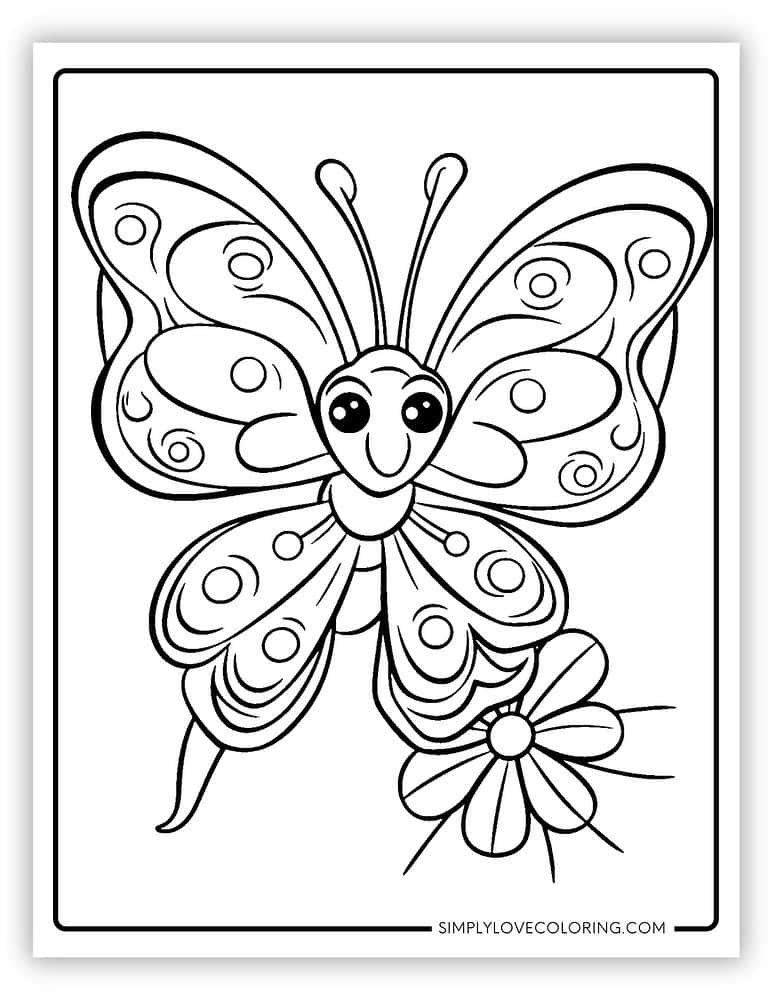 24 Cute Butterfly Coloring Pages (Free PDF Printables) - Simply Love ...