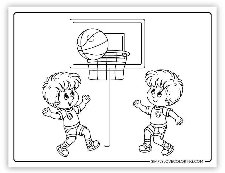 Fun Basketball Coloring Pages (Free PDF Printables) - Simply Love Coloring