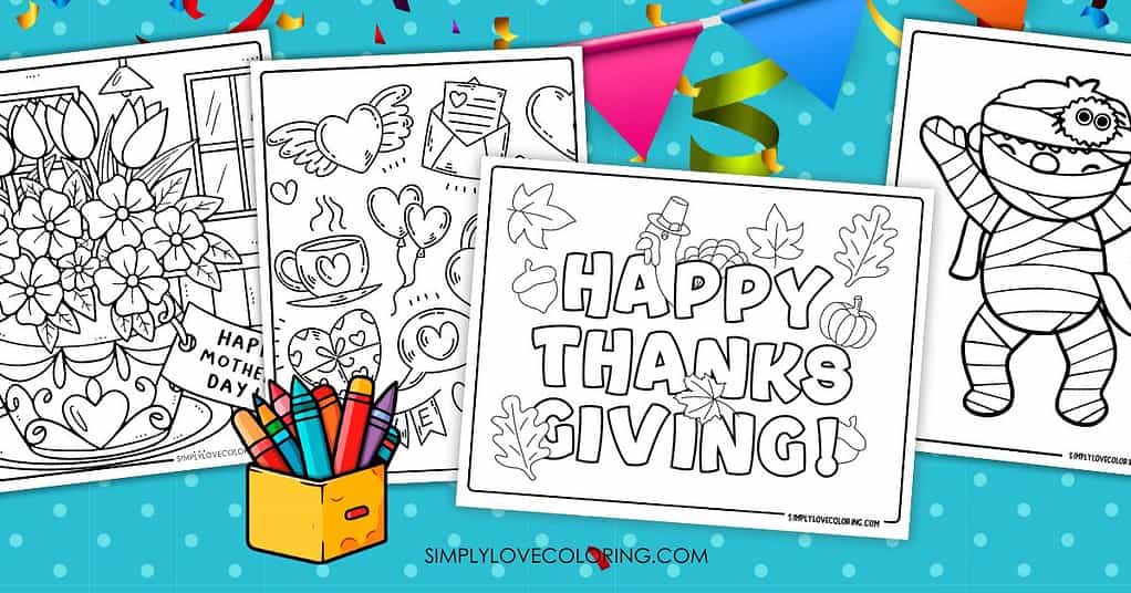1456 Holiday Category Coloring Pages (Free PDF Printables) - Simply ...