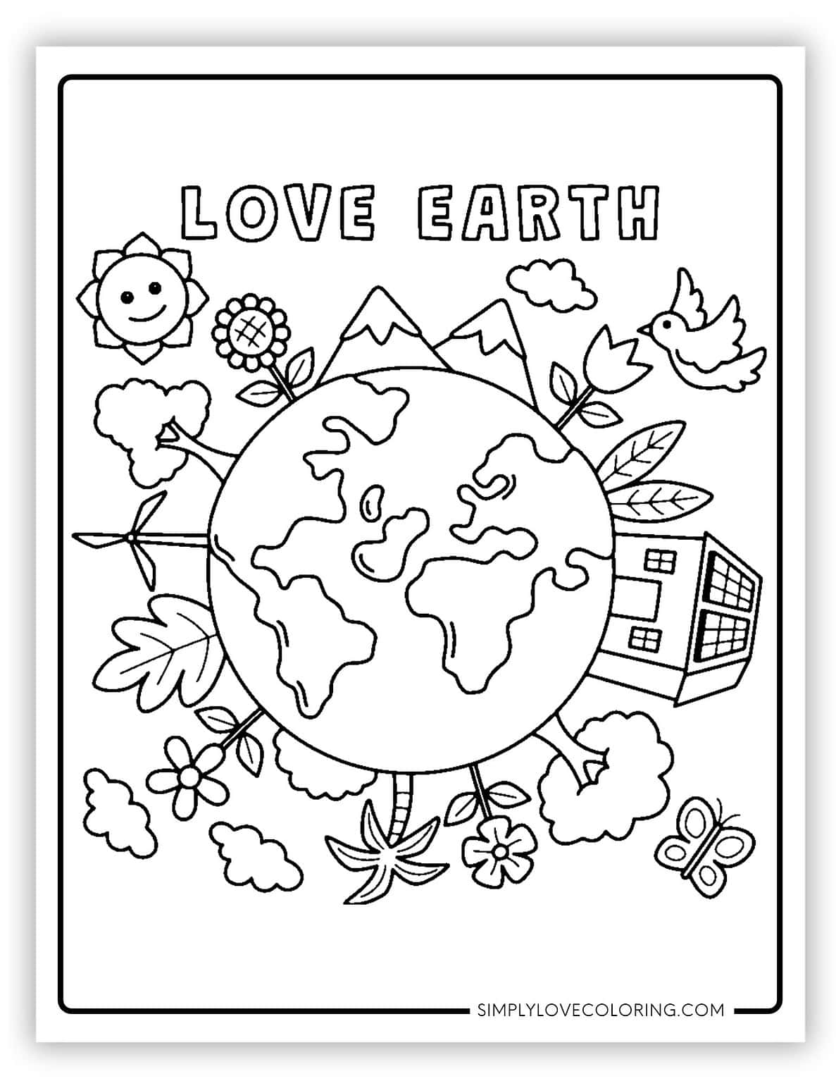 17 Earth Day Coloring Pages (Free PDF Printables) - Simply Love Coloring