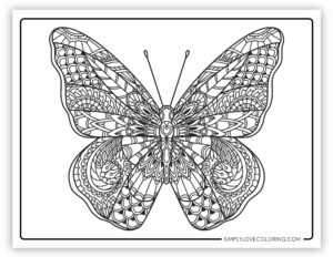 24 Cute Butterfly Coloring Pages (Free PDF Printables) - Simply Love ...