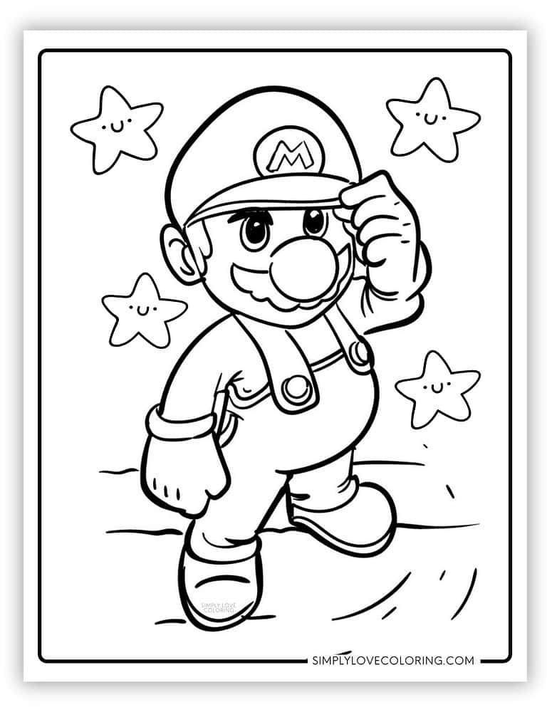 62 Mario Coloring Pages (Free PDF Printables) - Simply Love Coloring