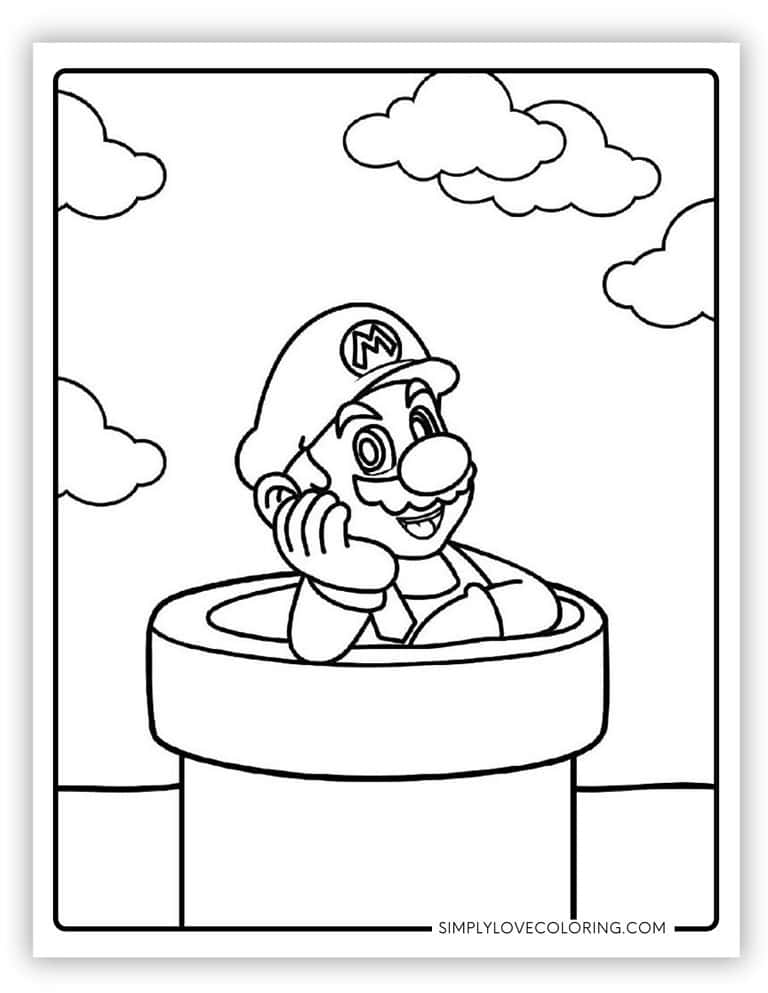62 Mario Coloring Pages (Free PDF Printables) - Simply Love Coloring