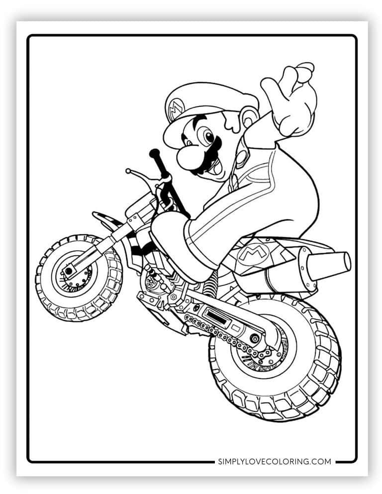 62 Mario Coloring Pages (Free PDF Printables) - Simply Love Coloring