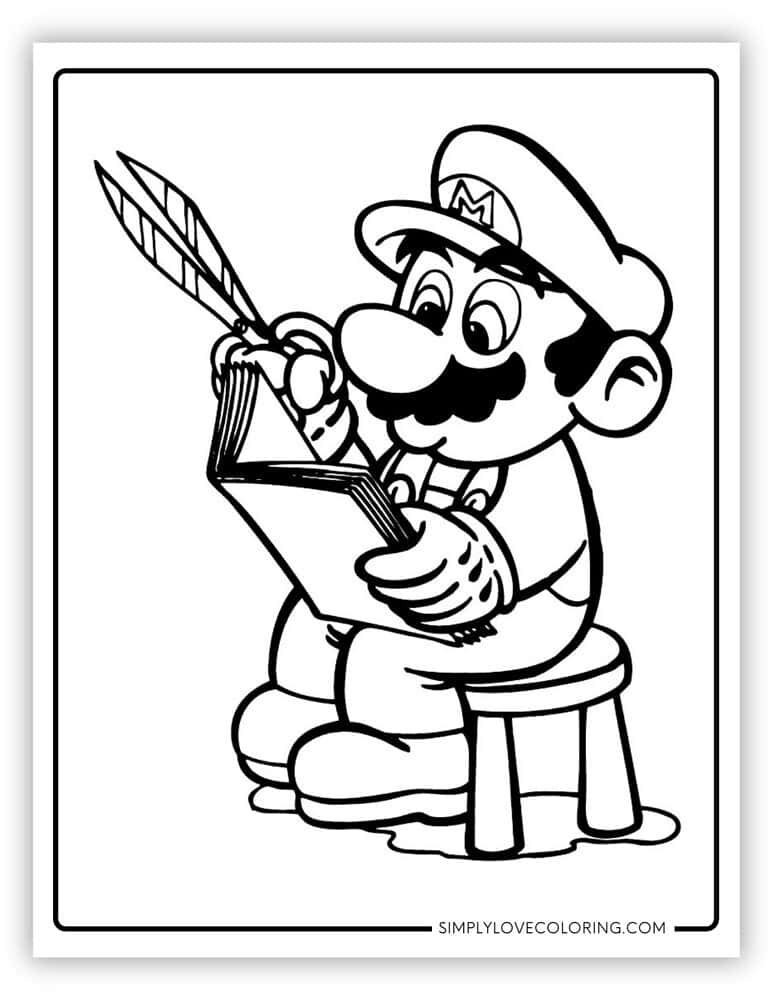 62 Mario Coloring Pages (Free PDF Printables) - Simply Love Coloring