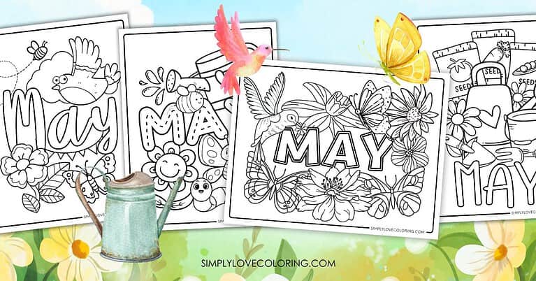 May Coloring Pages (Free PDF Printables) - Simply Love Coloring