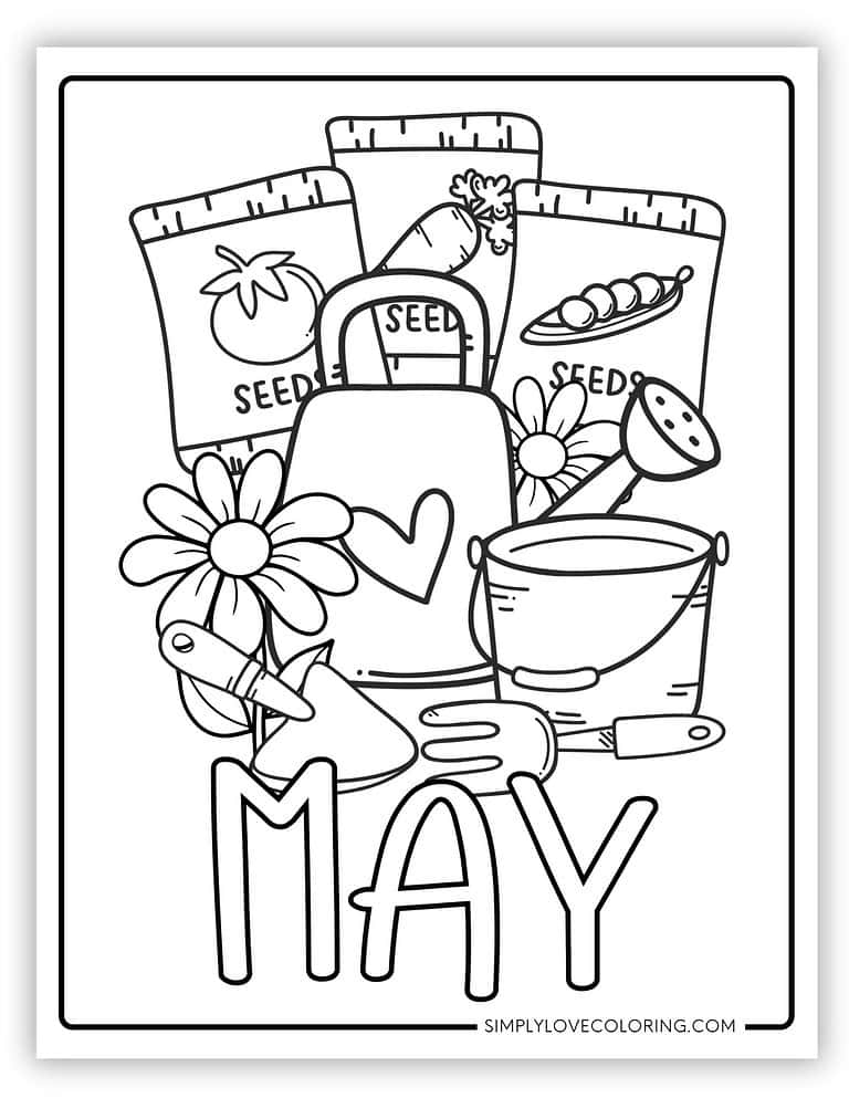 May Coloring Pages (Free PDF Printables) - Simply Love Coloring