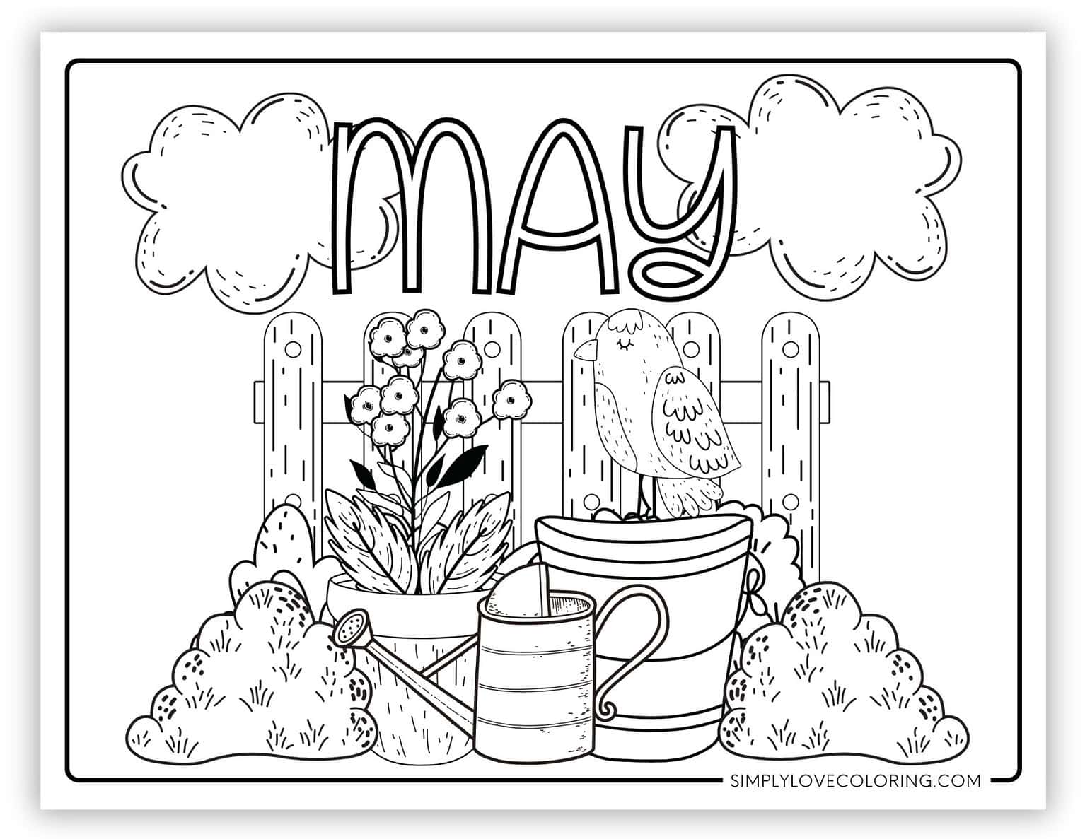 May Coloring Pages (Free PDF Printables) - Simply Love Coloring