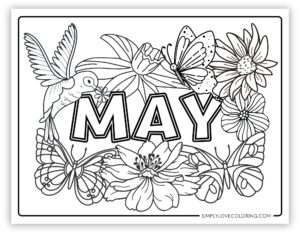 May Coloring Pages (Free PDF Printables) - Simply Love Coloring