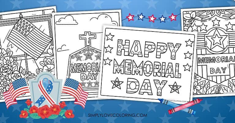 Memorial Day Coloring Pages (Free PDF Printables) - Simply Love Coloring