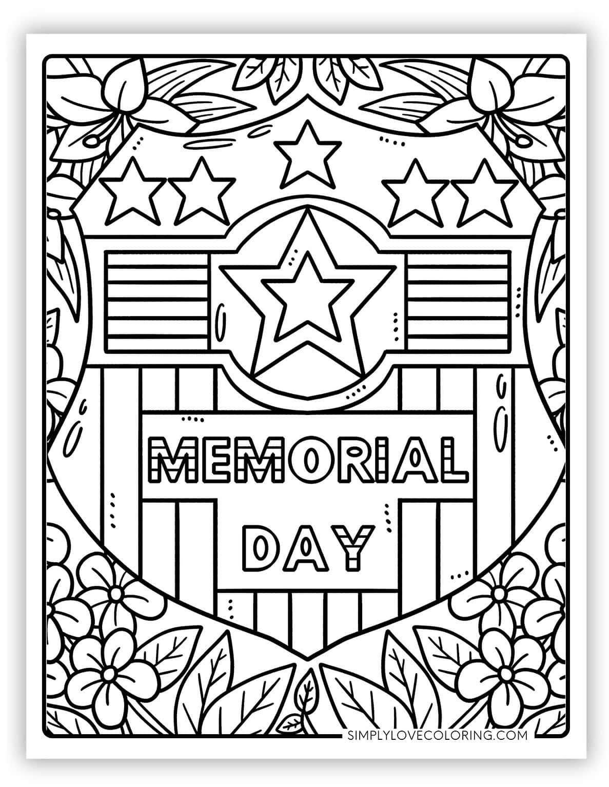 Memorial Day Coloring Pages (Free PDF Printables) - Simply Love Coloring