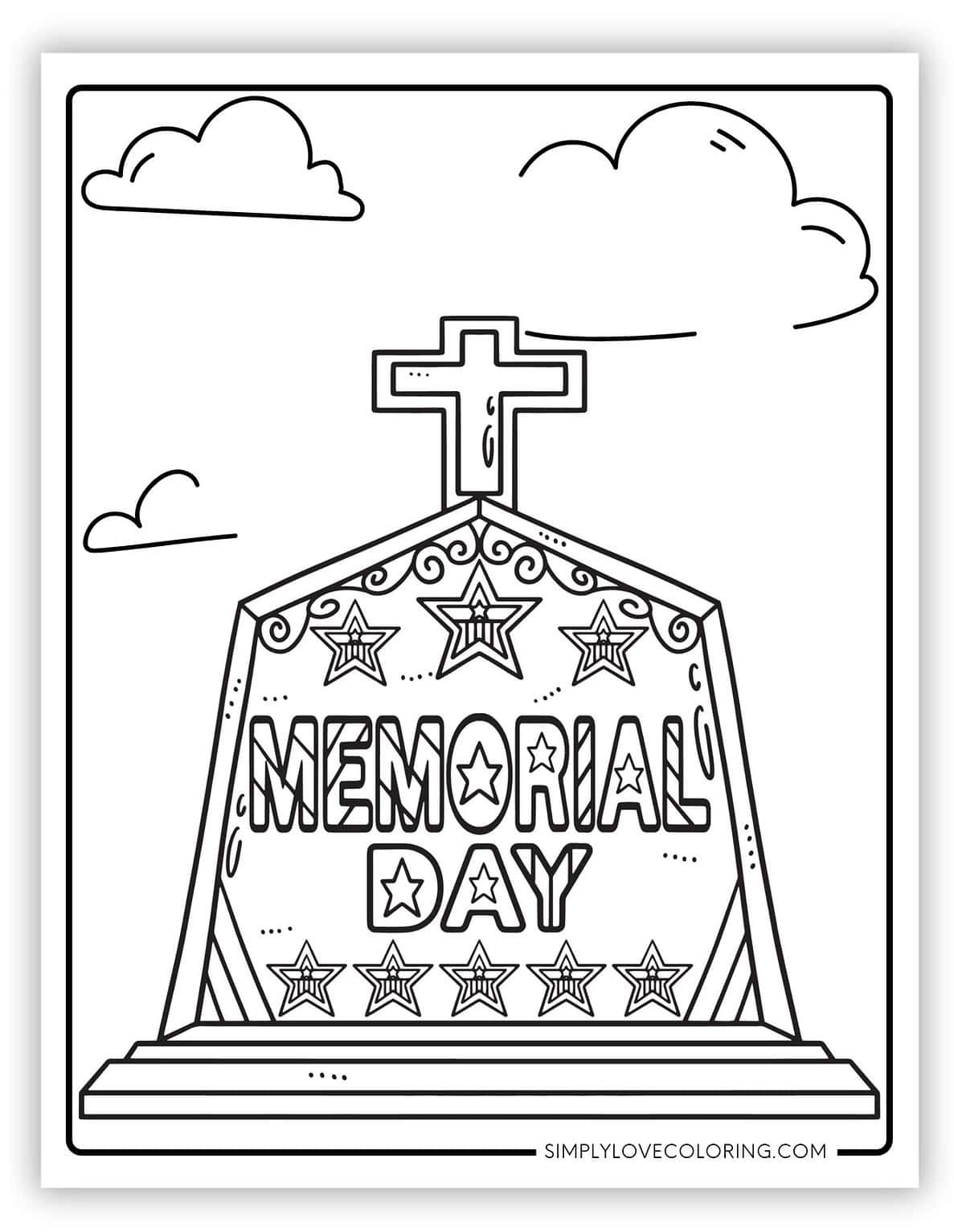 Memorial Day Coloring Pages (Free PDF Printables) - Simply Love Coloring