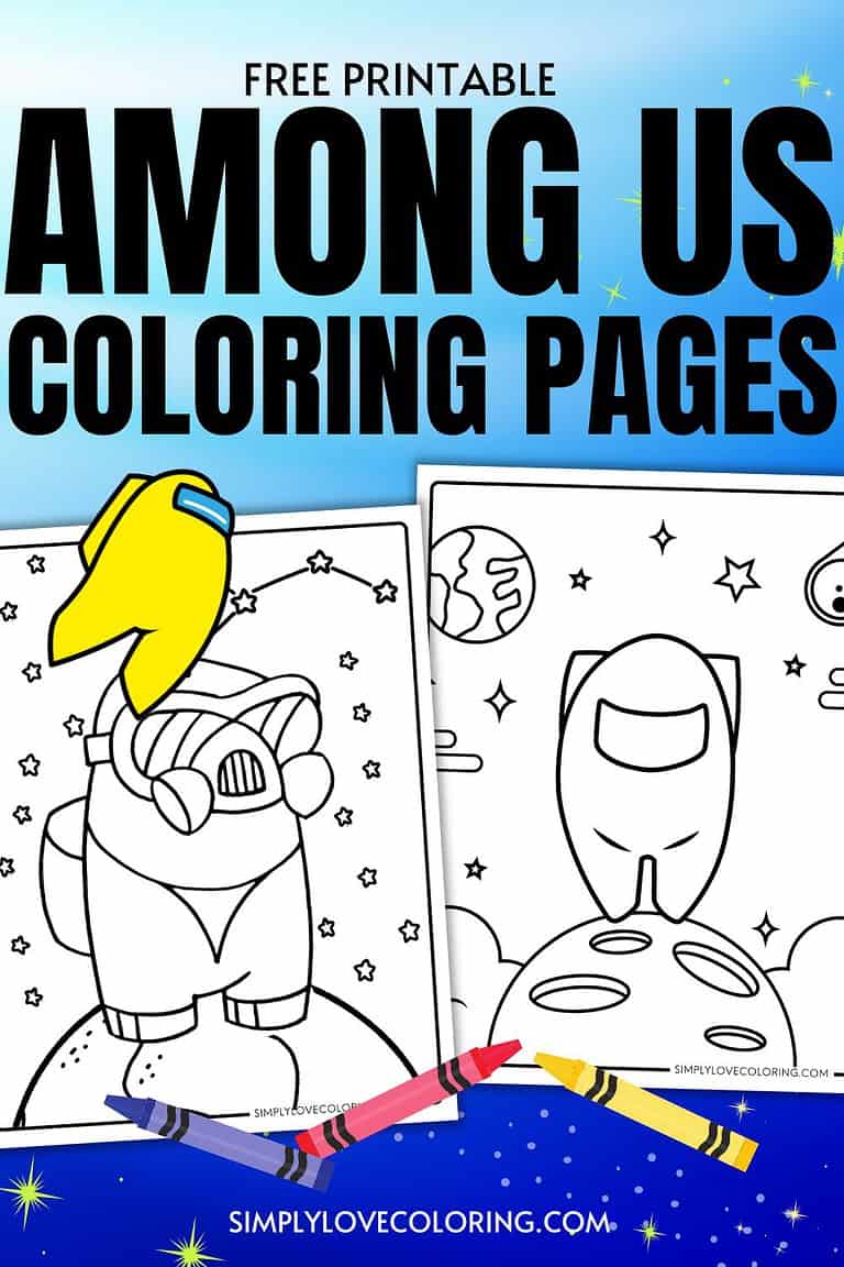 Among Us Coloring Pages (Free PDF Printables) - Simply Love Coloring