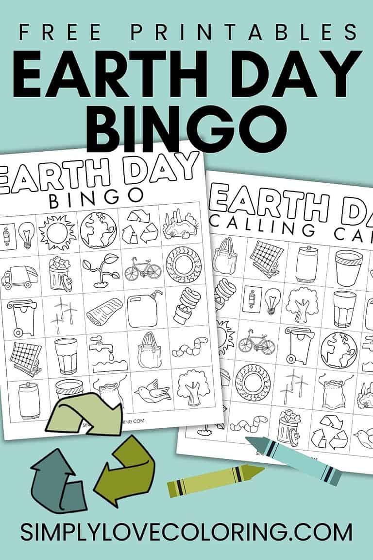 Earth Day Bingo (Free PDF Printables) - Simply Love Coloring