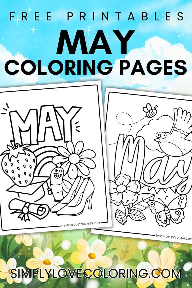 May Coloring Pages (Free PDF Printables) - Simply Love Coloring