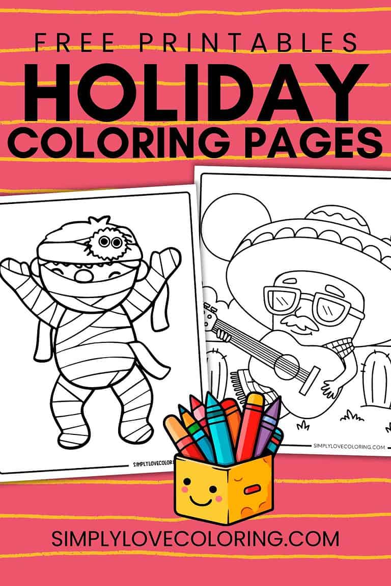 1456 Holiday Category Coloring Pages (Free PDF Printables) - Simply ...