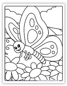 24 Cute Butterfly Coloring Pages (Free PDF Printables) - Simply Love ...