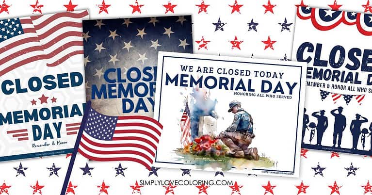Printable Sign Closed Memorial Day (Free PDF Downloads) - Simply Love ...