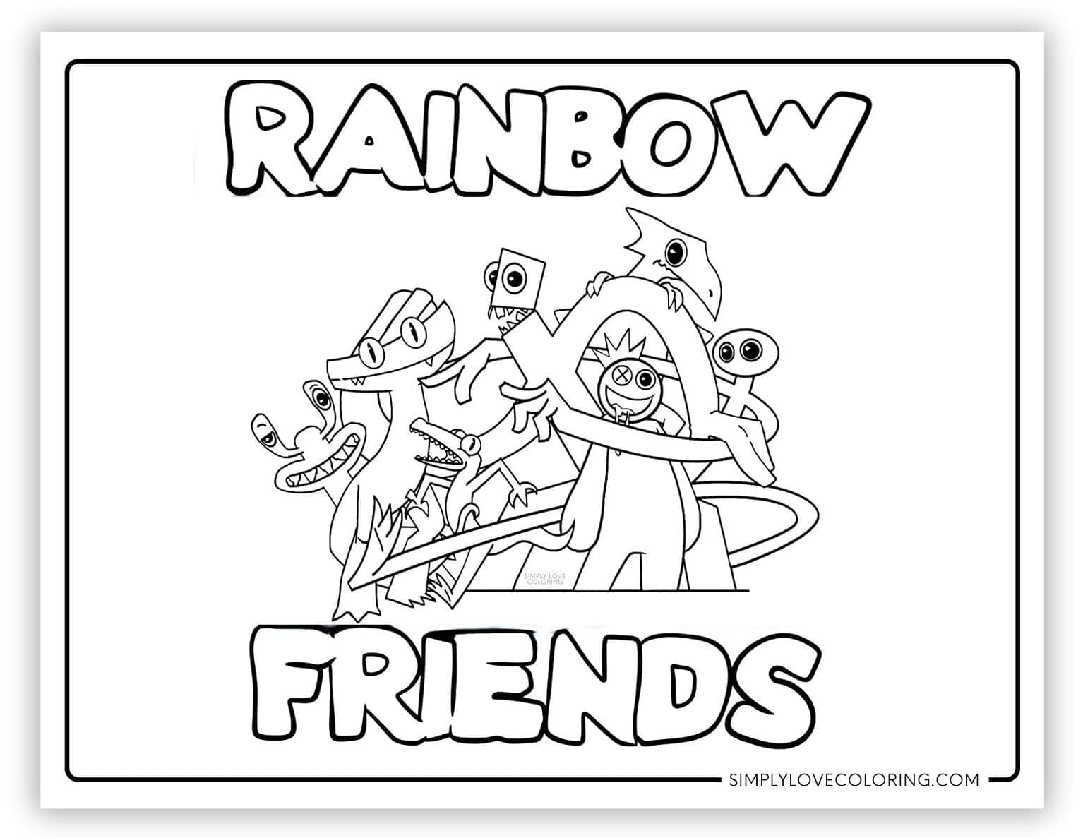 24 Rainbow Friends Coloring Pages (Free PDF Printables) - Simply Love ...