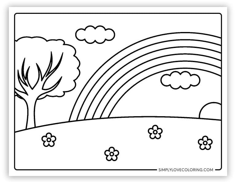 26 Cute Rainbow Coloring Pages (Free PDF Printables) - Simply Love Coloring