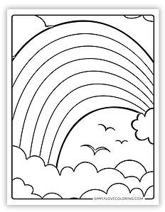 26 Cute Rainbow Coloring Pages (Free PDF Printables) - Simply Love Coloring