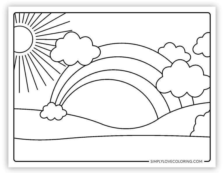 26 Cute Rainbow Coloring Pages (Free PDF Printables) - Simply Love Coloring