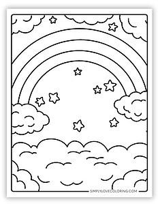 26 Cute Rainbow Coloring Pages (Free PDF Printables) - Simply Love Coloring