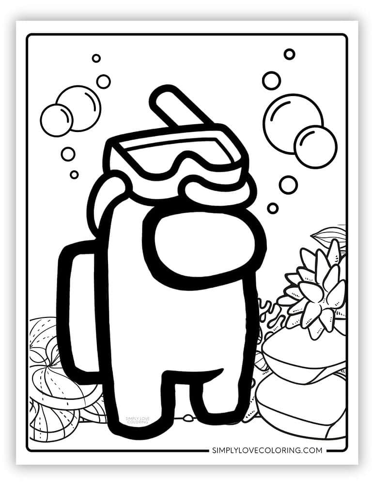 Among Us Coloring Pages (Free PDF Printables) - Simply Love Coloring