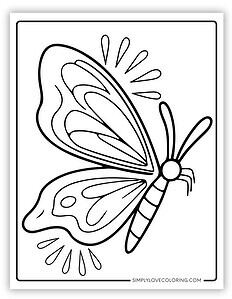 24 Cute Butterfly Coloring Pages (Free PDF Printables) - Simply Love ...