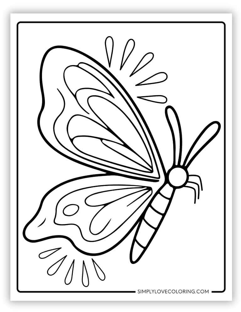 24 Cute Butterfly Coloring Pages (Free PDF Printables) - Simply Love ...